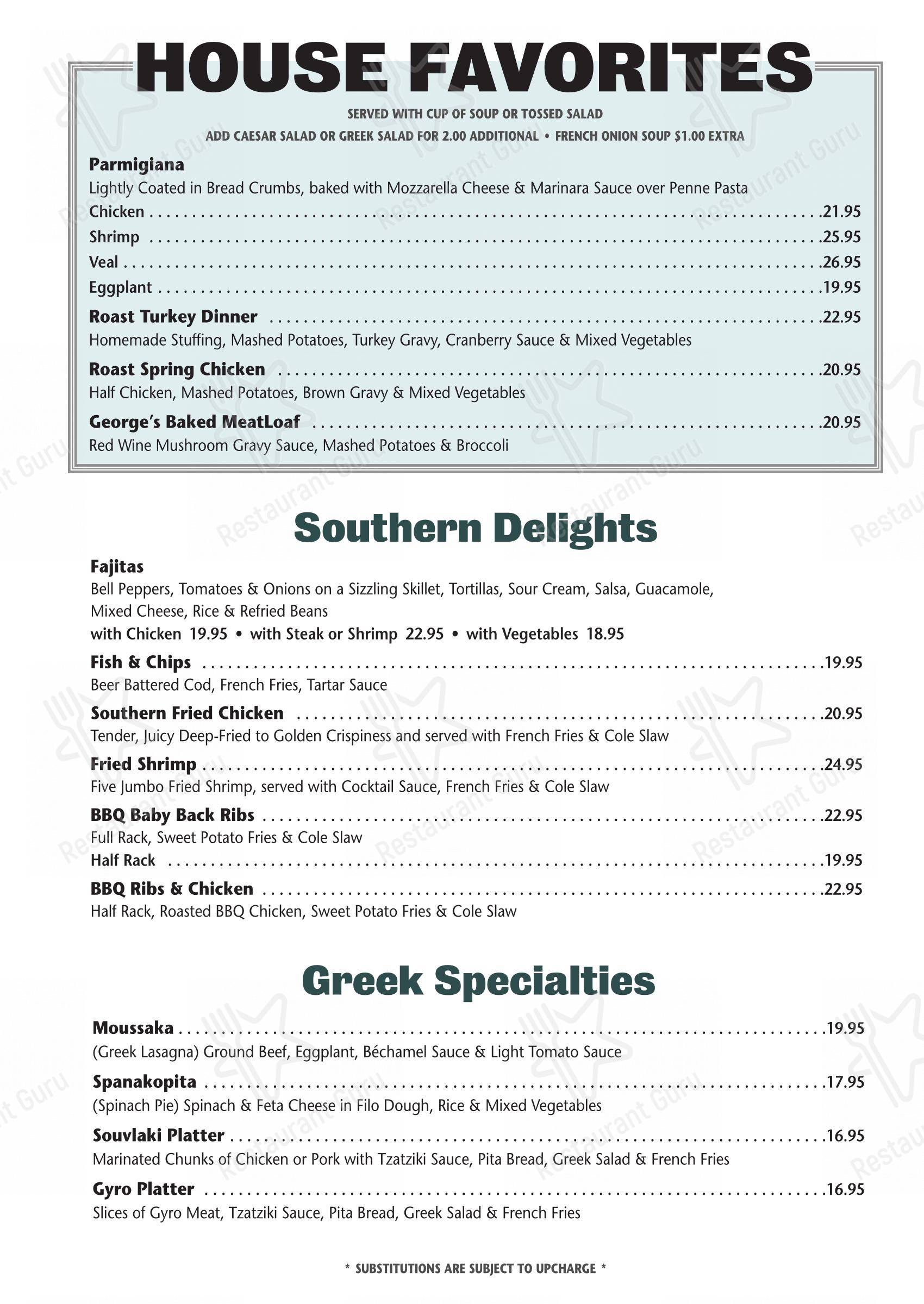 Menu at The Randolph Diner Bar & Grill, Randolph, 517 NJ-10