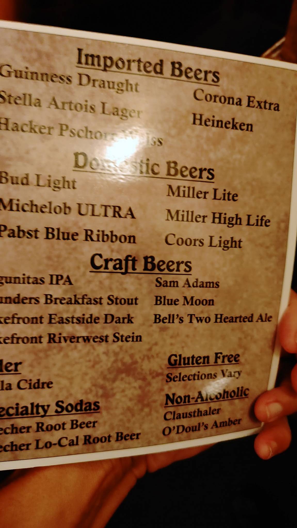 Menu at The Range Line Inn restaurant, Mequon