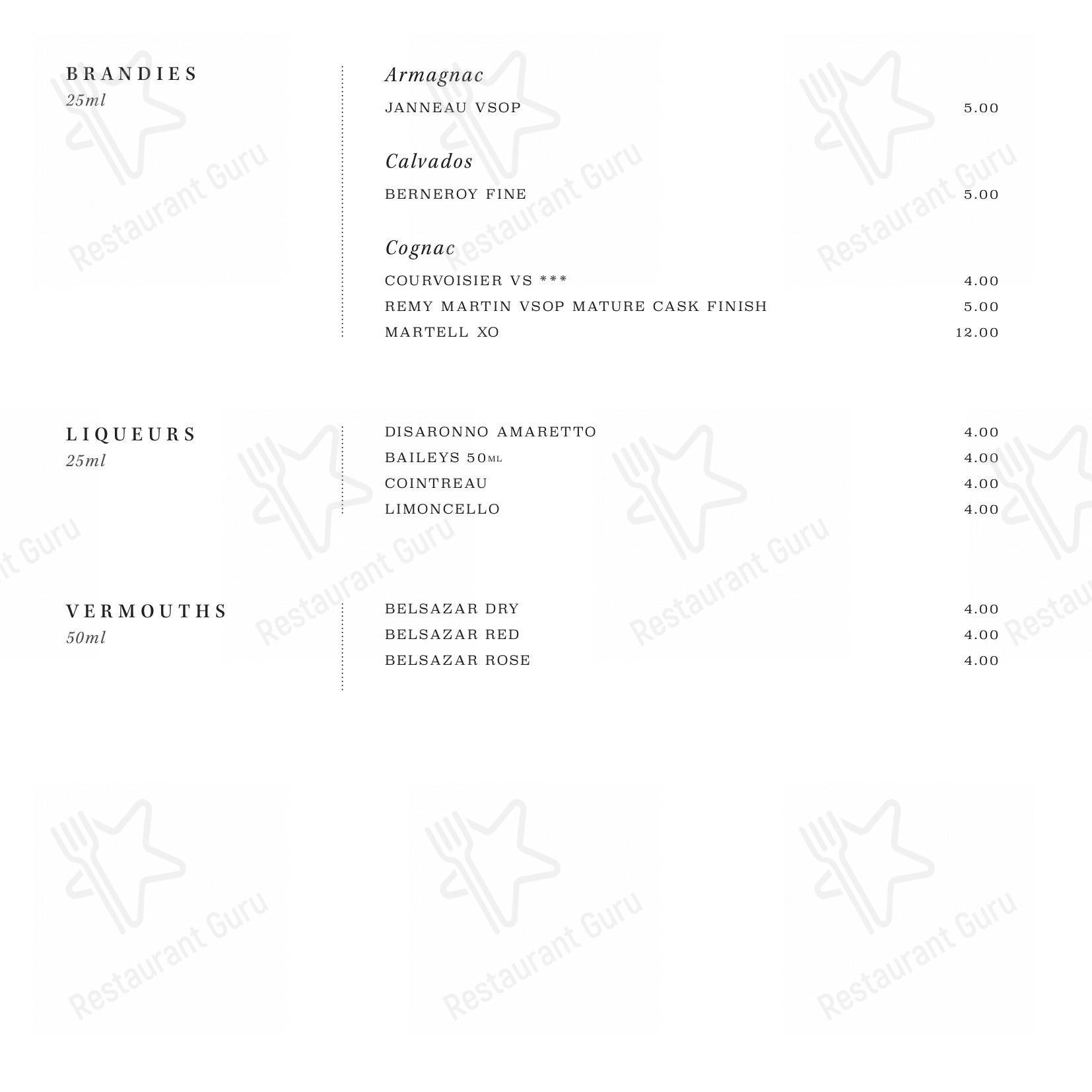 Menu at The Red Deer pub & bar, Horsham