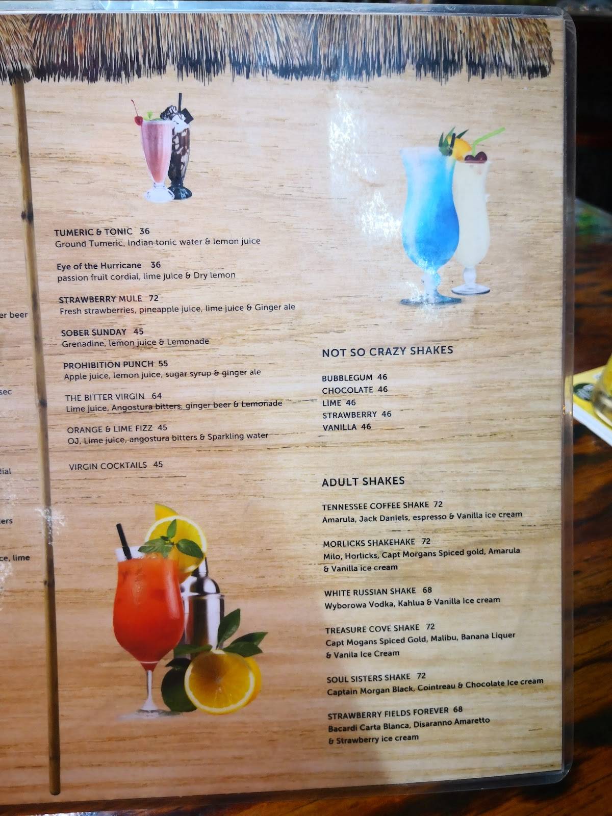 Menu at The Richmond Studio Cafe, Johannesburg