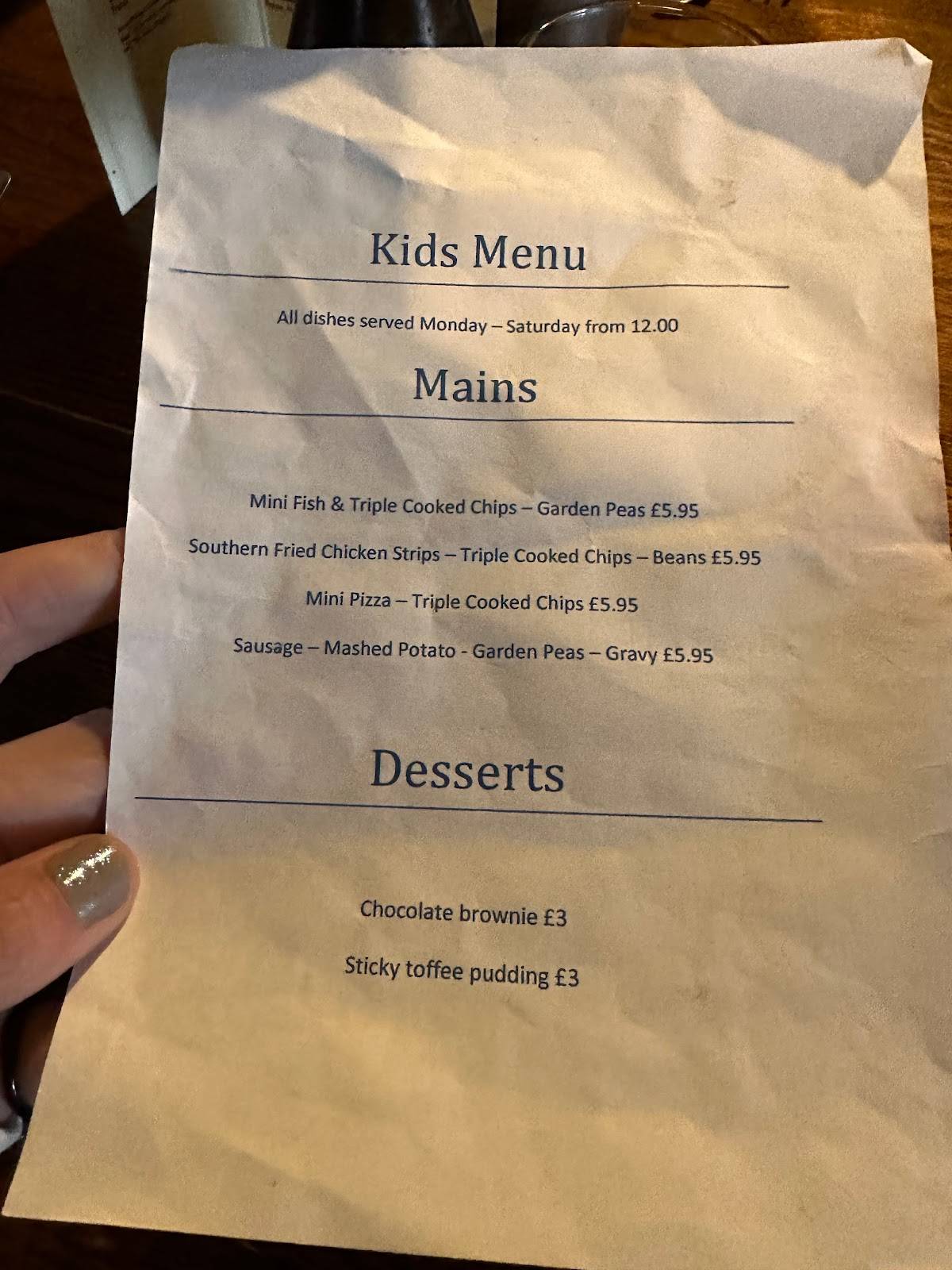Menu at The Royal Oak pub & bar, Norbury, Newport Rd