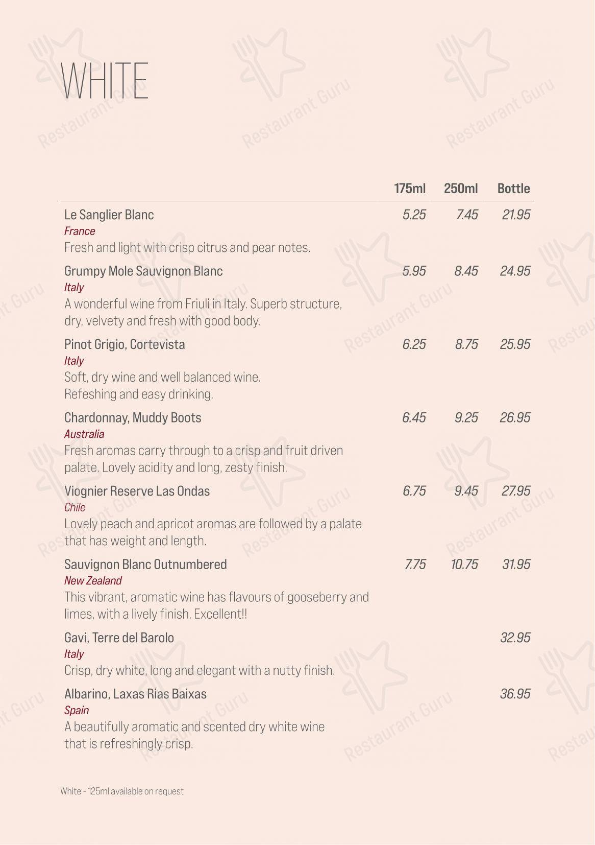 Menu at The Royal Oak The Grumpy Mole Oxted pub & bar, Oxted