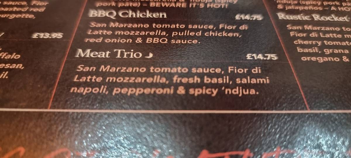 Menu at The Rustic Pizza Co restaurant, Doncaster, Unit 3 Lakeside Blvd