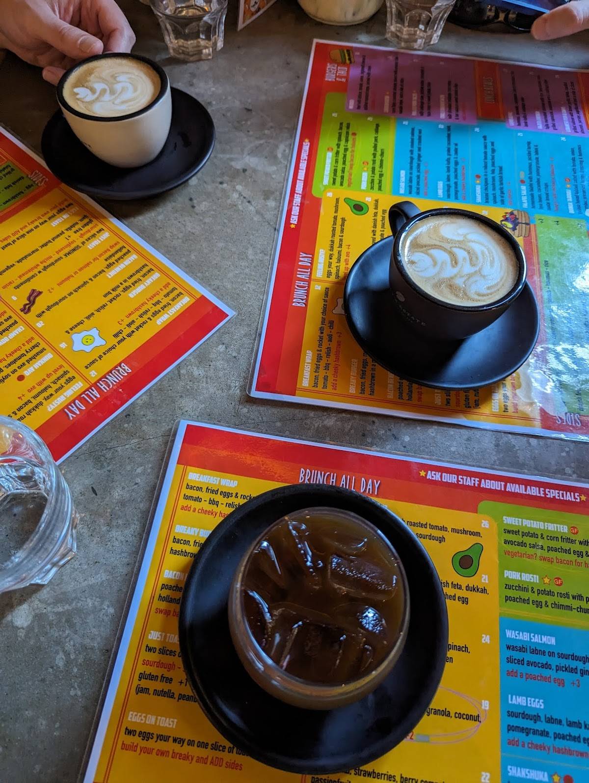 Menu at The Rusty Rabbit cafe, Darlinghurst