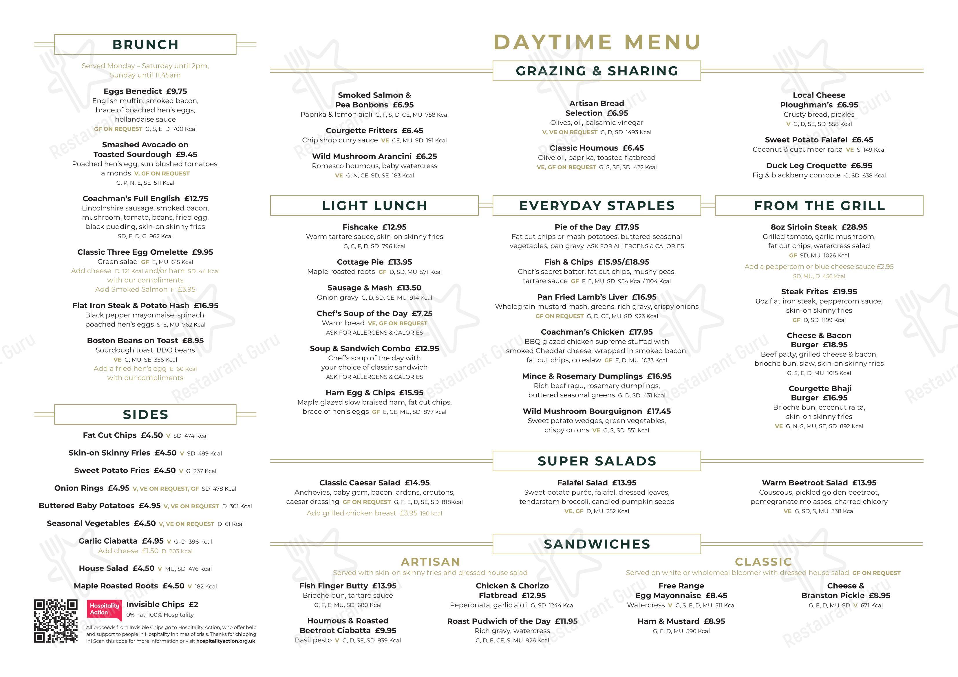 Menu at The Rutland Arms pub & bar, Woolsthorpe By Belvoir