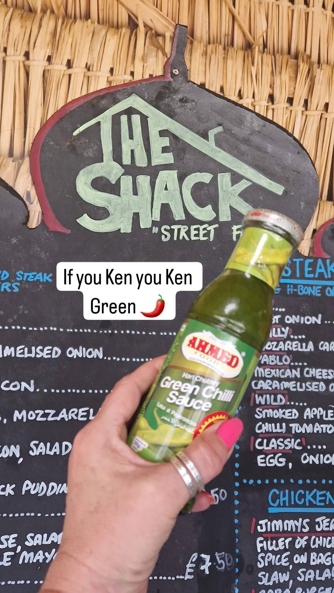 Menu at The Shack Street Food restaurant, Dundee