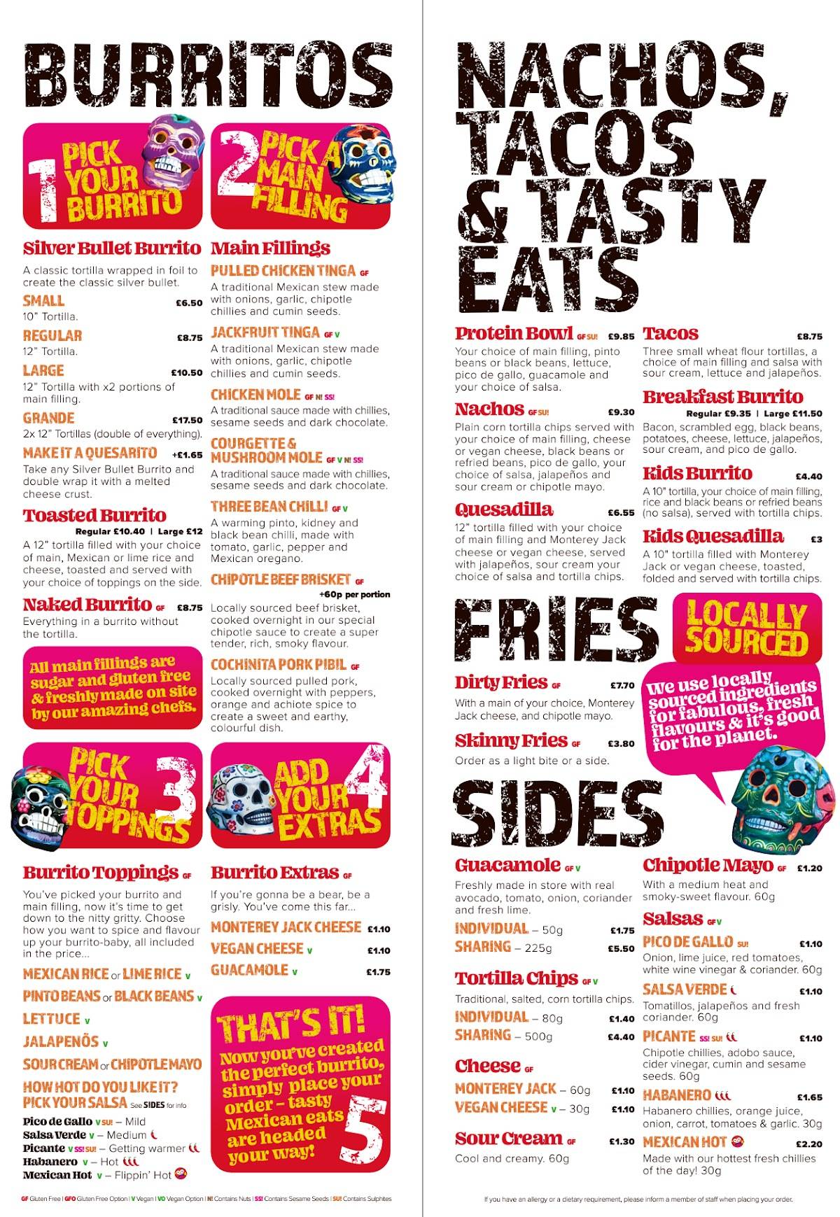 Menu at The Street Food Chef restaurant, Sheffield, 376 Sharrow Vale Rd