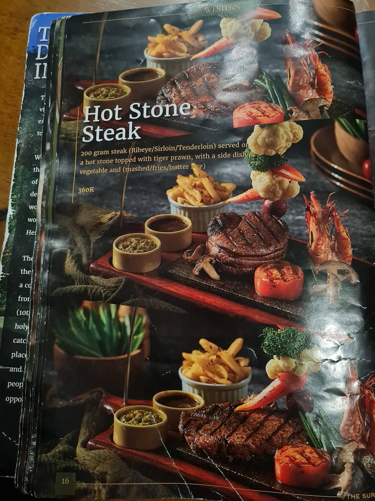 Menu at The Surosowan restaurant, Cilegon