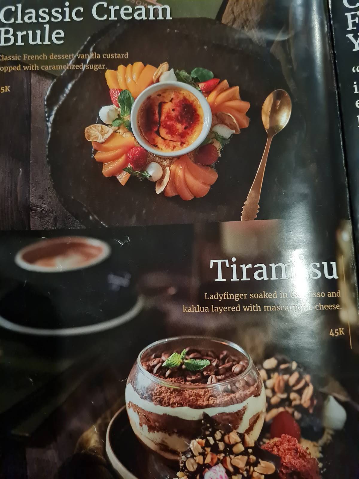 Menu at The Surosowan restaurant, Cilegon