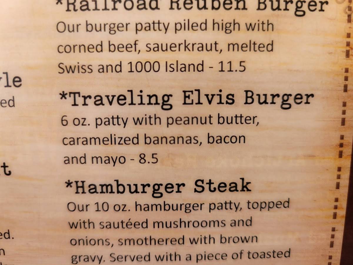 Menu at The Traveling Hobo Cafe, Watkinsville