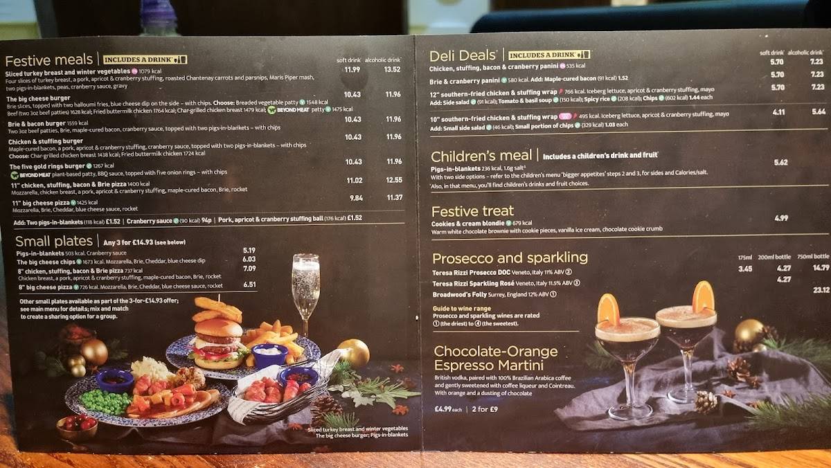 Menu at The Watchman - JD Wetherspoon pub & bar, New Malden
