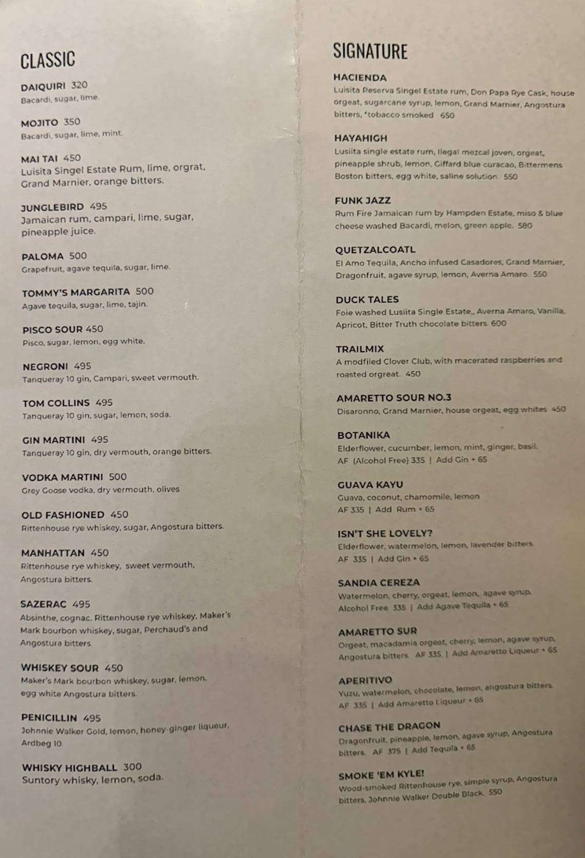 Menu at The Weekend pub & bar, Cebu City, 88th Ave