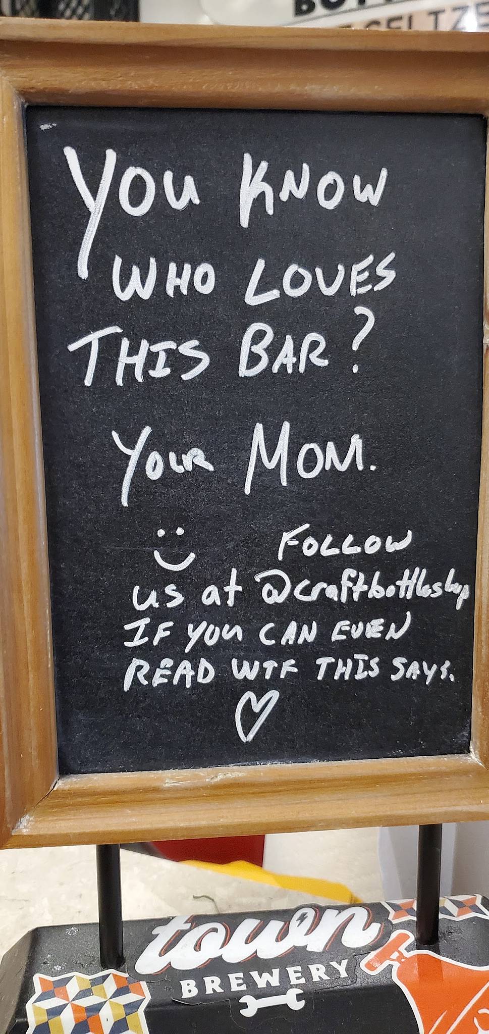 Menu au The Wheeled Brew Bottle Shop pub et bar, Barrie