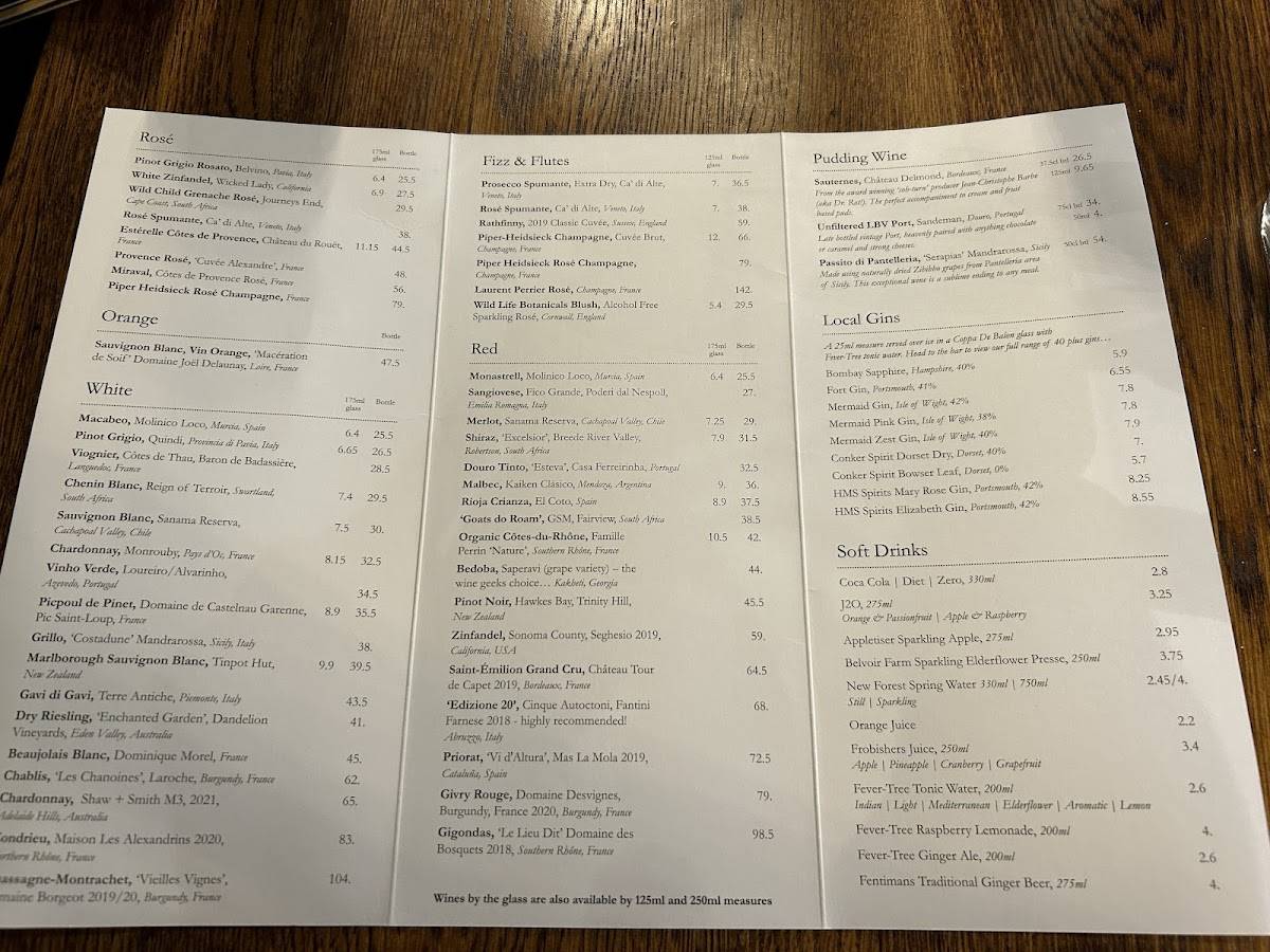 Menu at The White Hart pub & bar, Copythorne