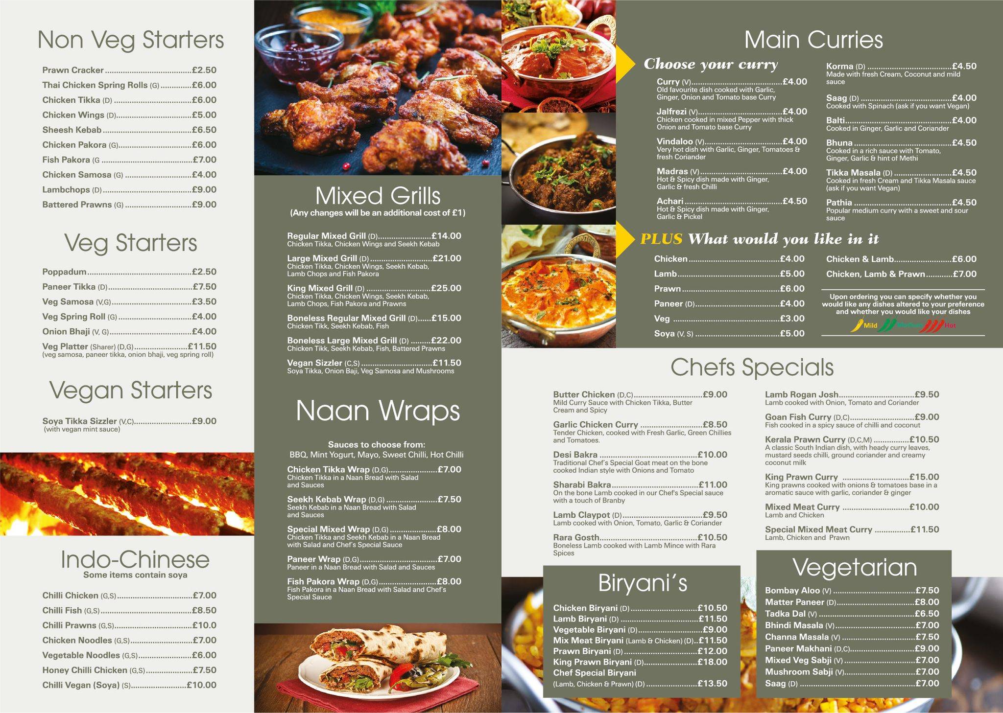 Menu at The White Horse Pub & Desi Grill House, Walsall, Mount Pleasant