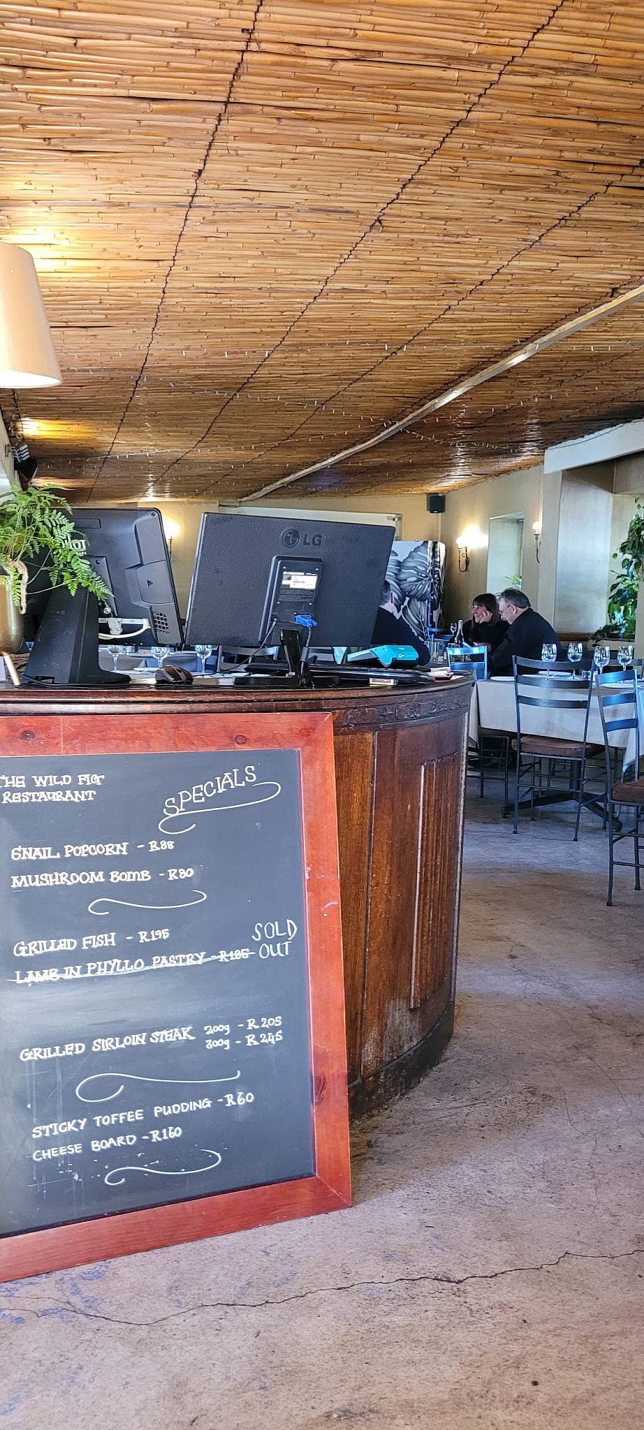 Menu at The Wild Fig Restaurant, Cape Town