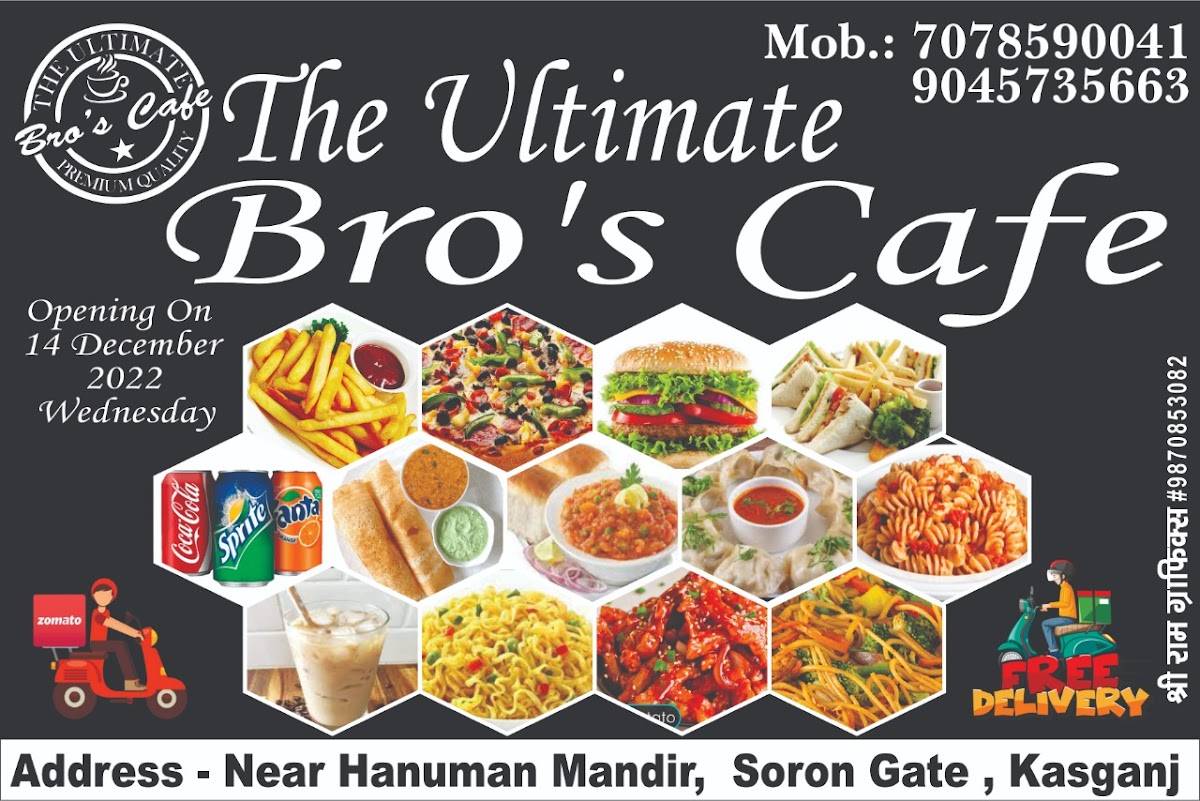 Menu at The ultimate bro's cafe, Kasganj