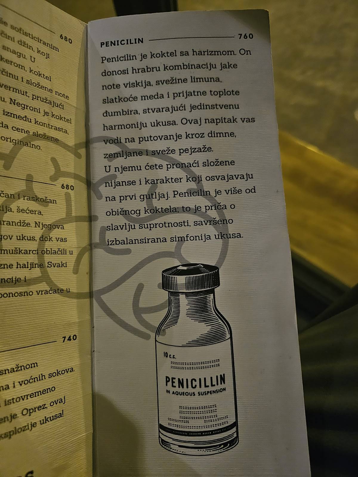 Menu at Thinkers coffee bar, Belgrade