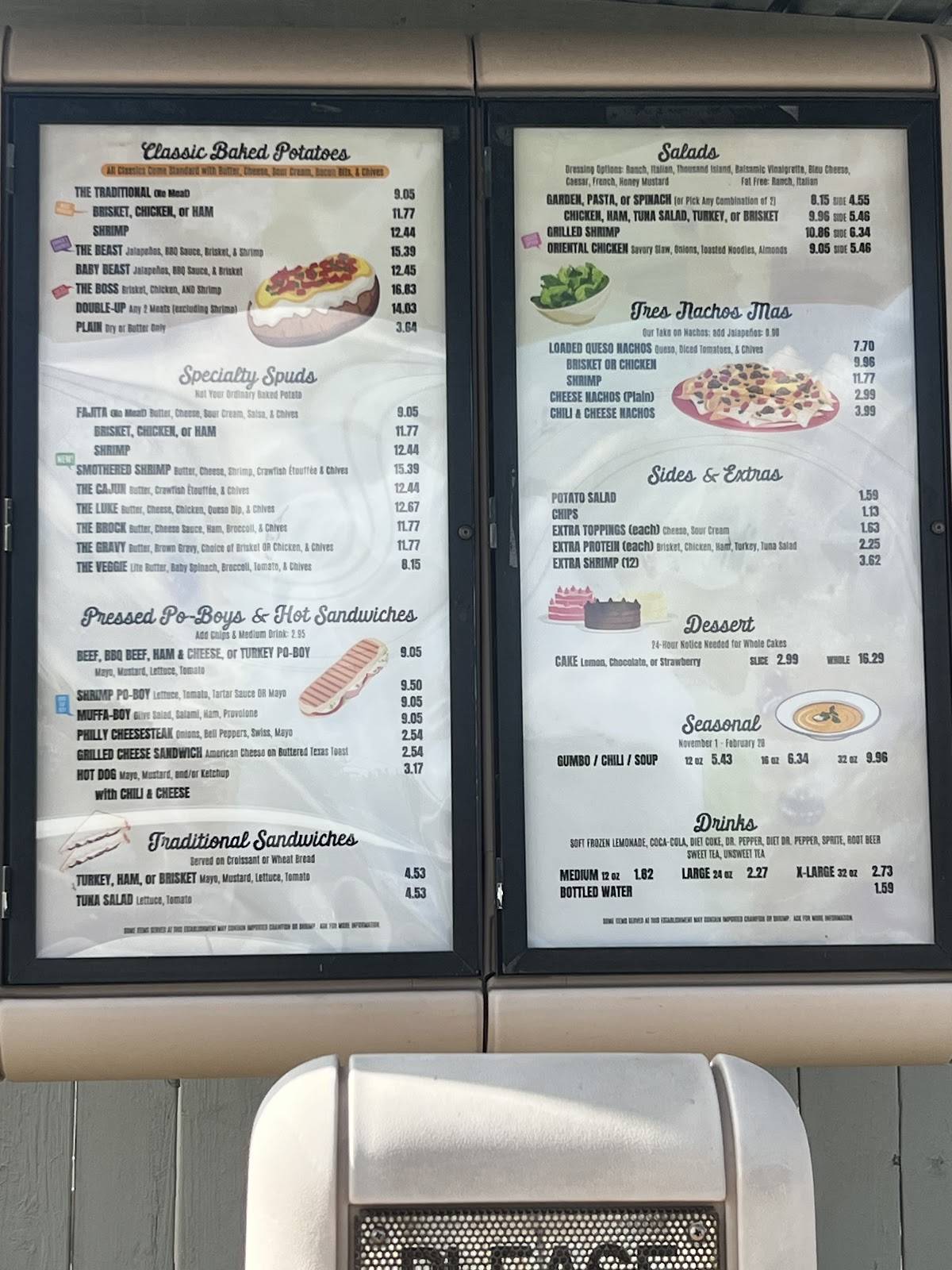 Menu at Three Potato More restaurant, Alexandria