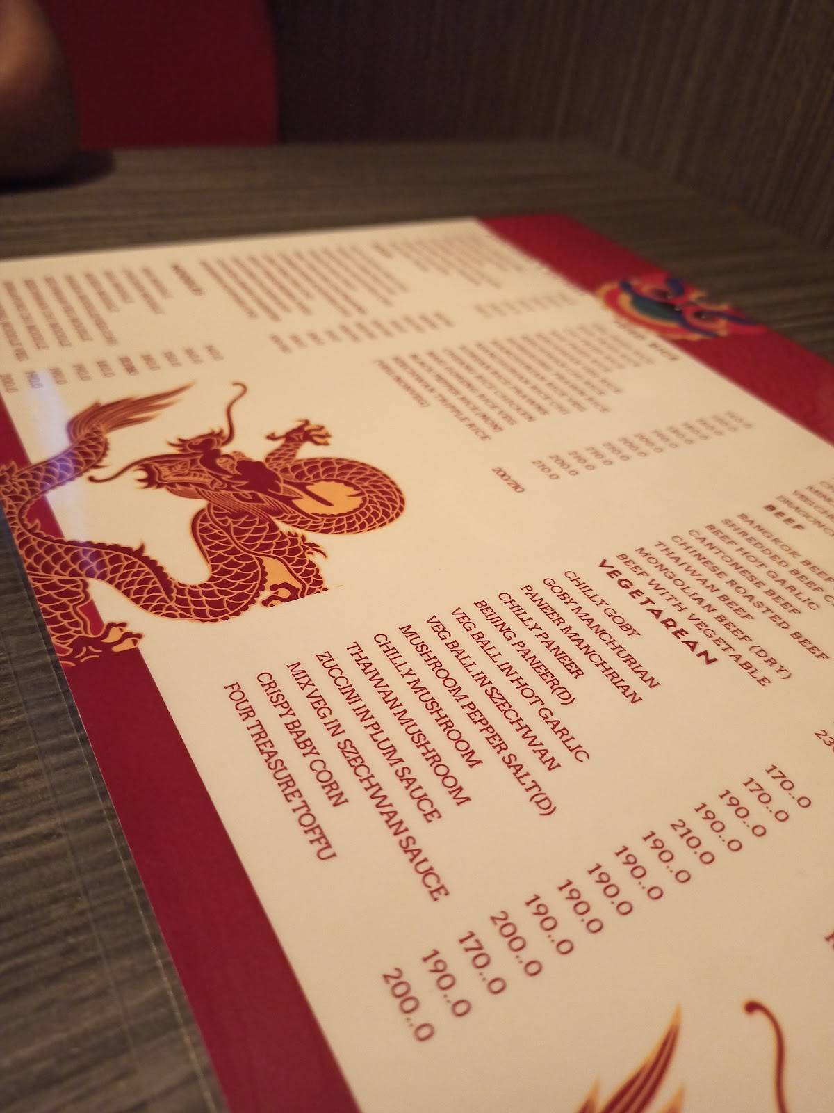 Menu at Hao Ming, Thrissur