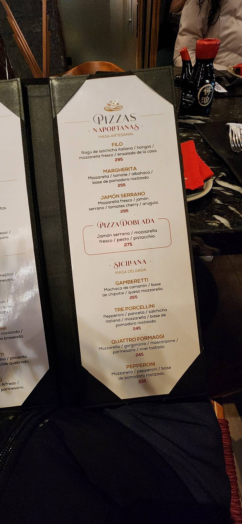 Menu at Moma Sushi + Pizza restaurant, Tijuana, Blvd. Agua Caliente 10223