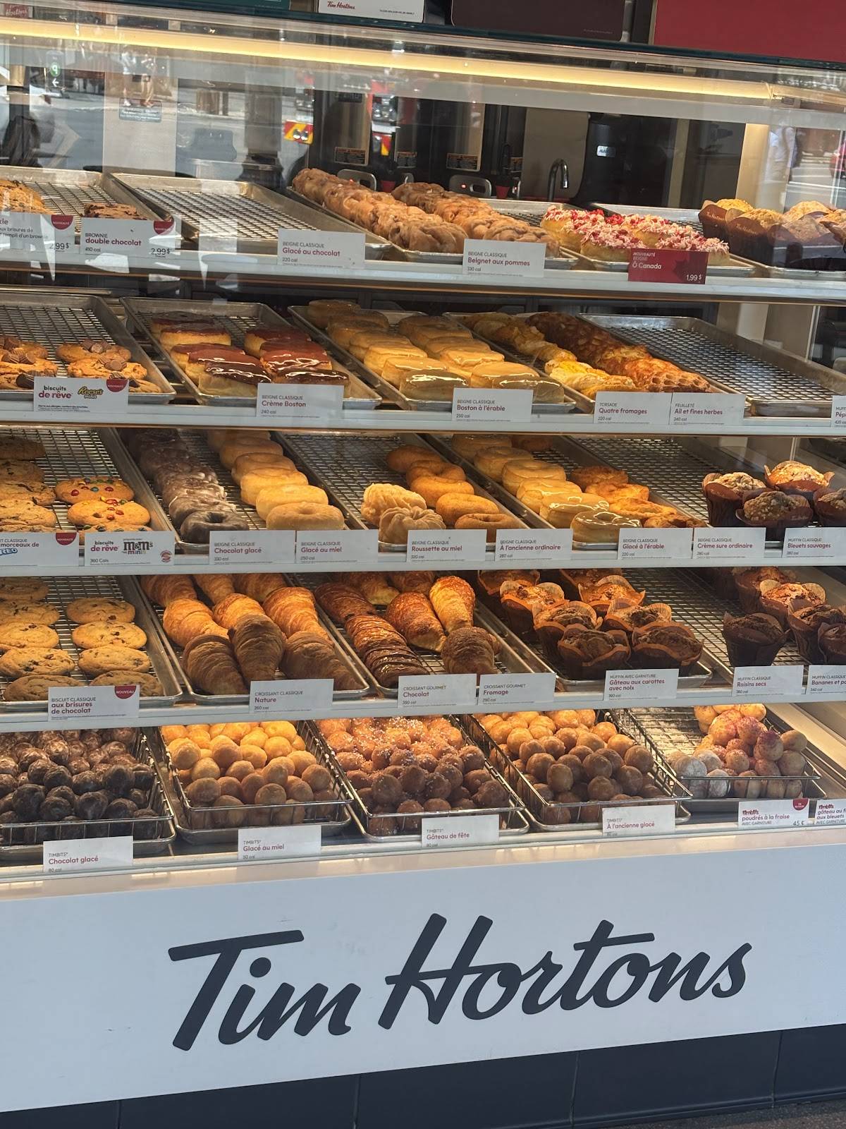 Carta del restaurante Tim Hortons, Montréal, Peel St