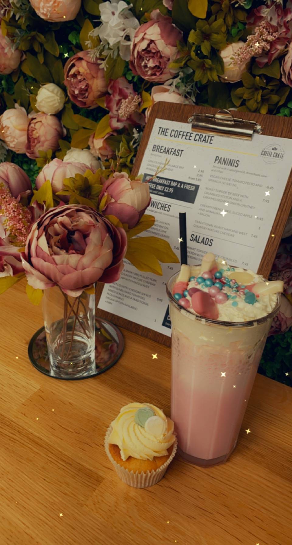 Menu at The Coffee Crate cafe, Tiptree
