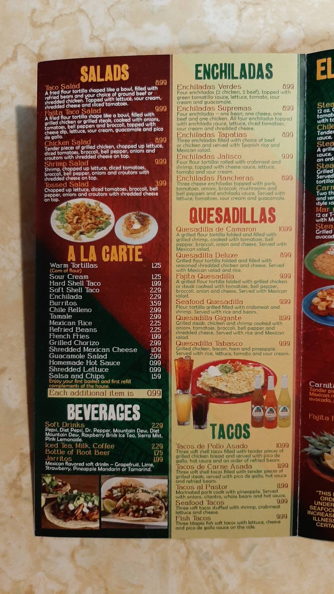 Menu at Tlaquepaque Mexican Grill & Restaurant, Saint Clairsville ...