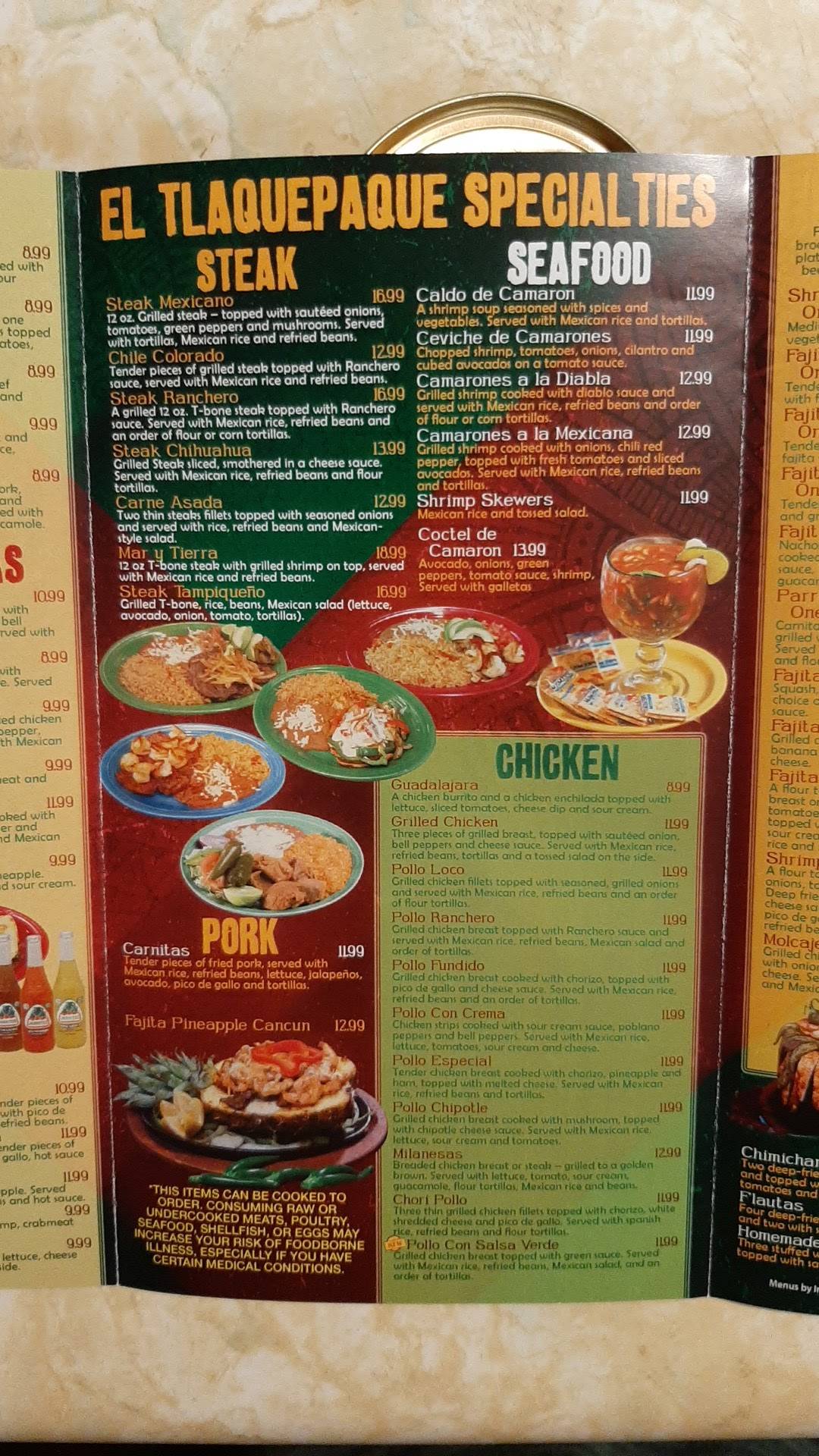 Menu at Tlaquepaque Mexican Grill & Restaurant, Saint Clairsville ...
