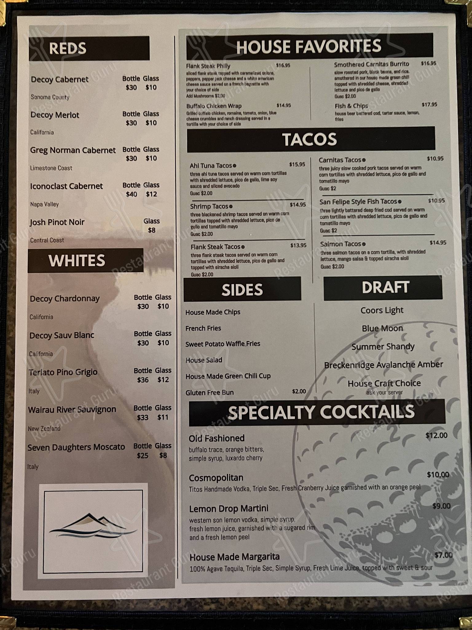 Menu at Todd Creek Golf Club, Thornton