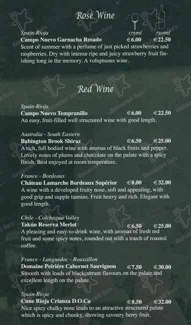 Menu at Toddys Bar & Brasserie, Dublin