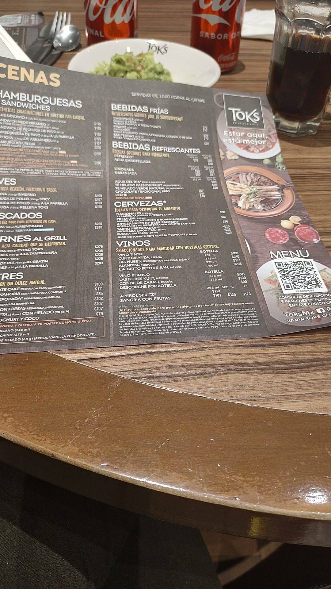 Carta del restaurante Toks Narvarte, Ciudad del México, Cumbres del ...