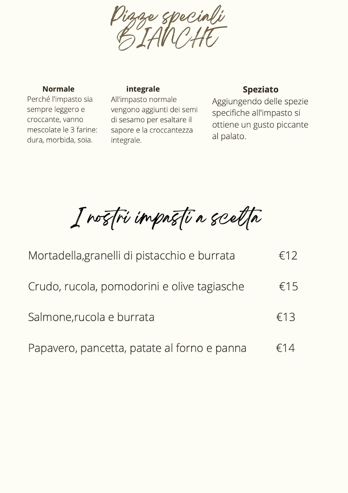 Menu at Toreto Risto Pizza restaurant, Codroipo, Via Lignano