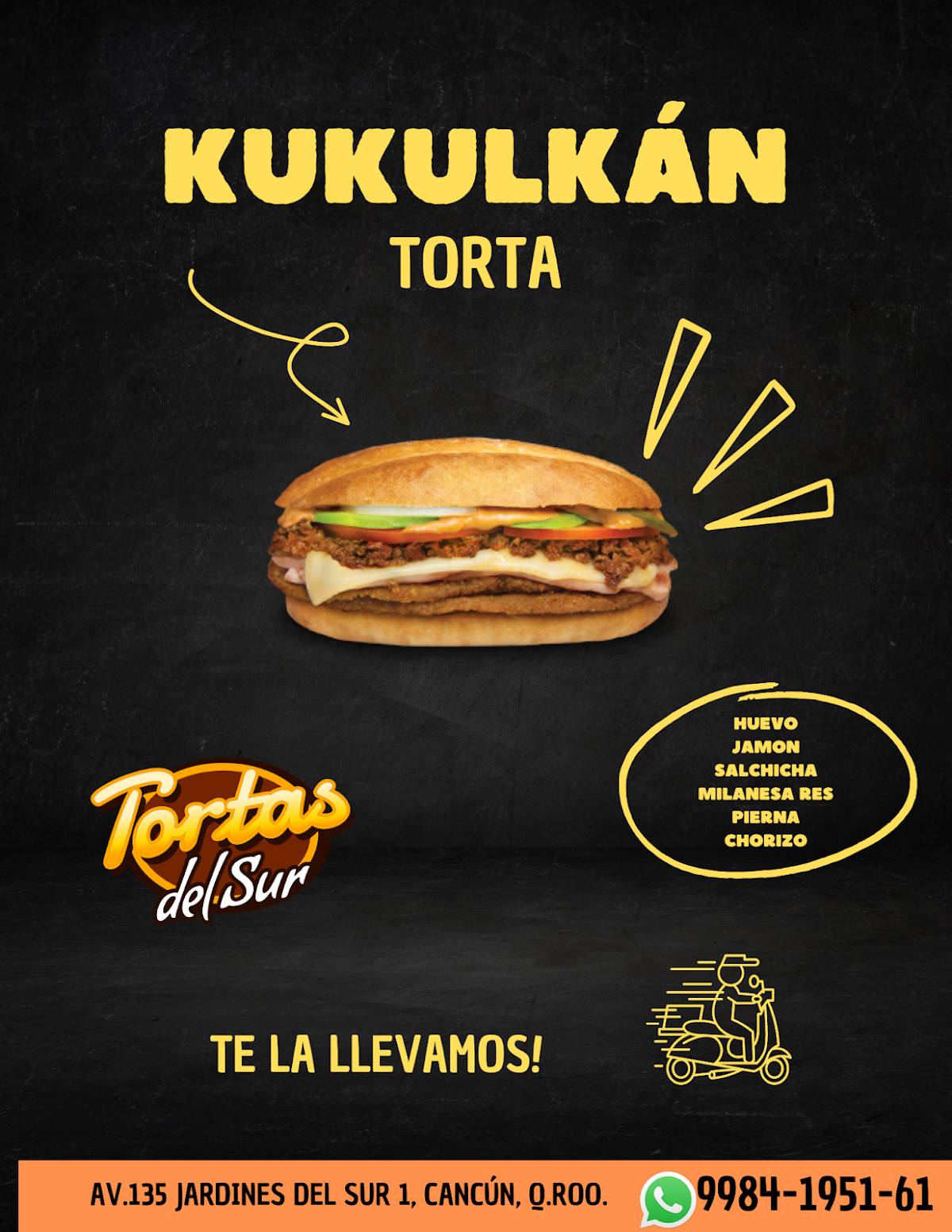 Carta del restaurante Tortas Del Sur Cancún, Cancún