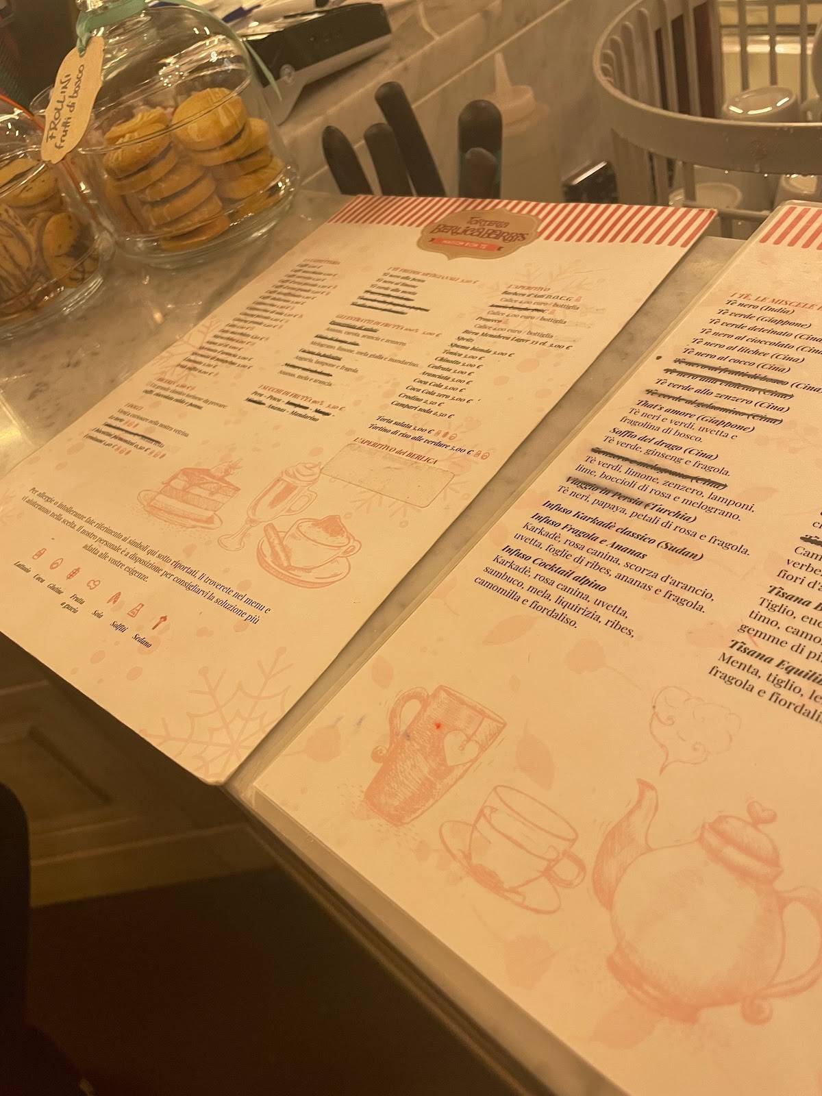 Menu da Torteria Berlicabarbis - Via Carlo Alberto, Torino
