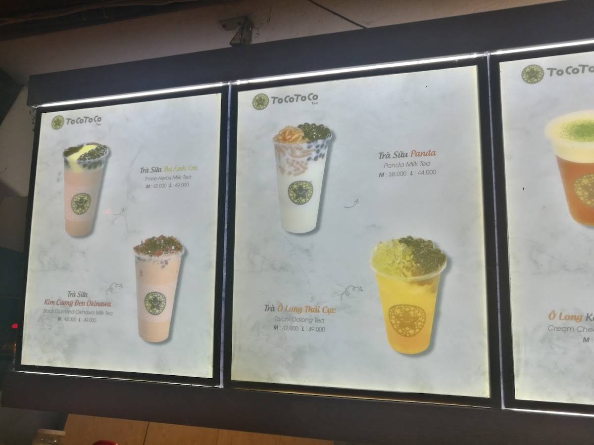 Menu at Trà Sữa Toco Toco cafe, Hanoi, 2 P. Nguyễn Văn Tố