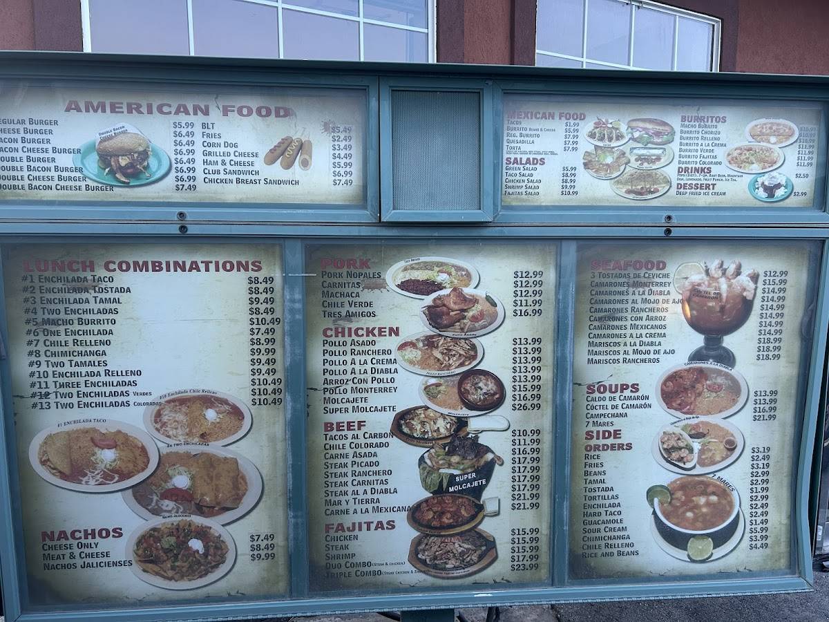 Menu at Tres Hermanos restaurant, American Falls, 2854 Pocatello Ave
