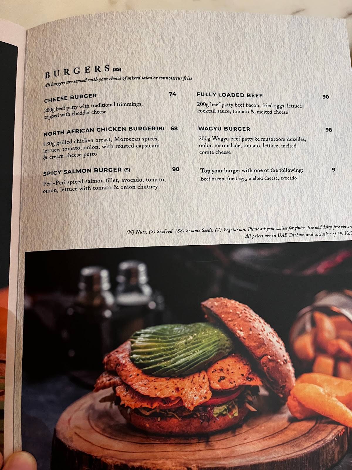Menu at Tribes Mall of The Emirates restaurant, Dubai, Level 2