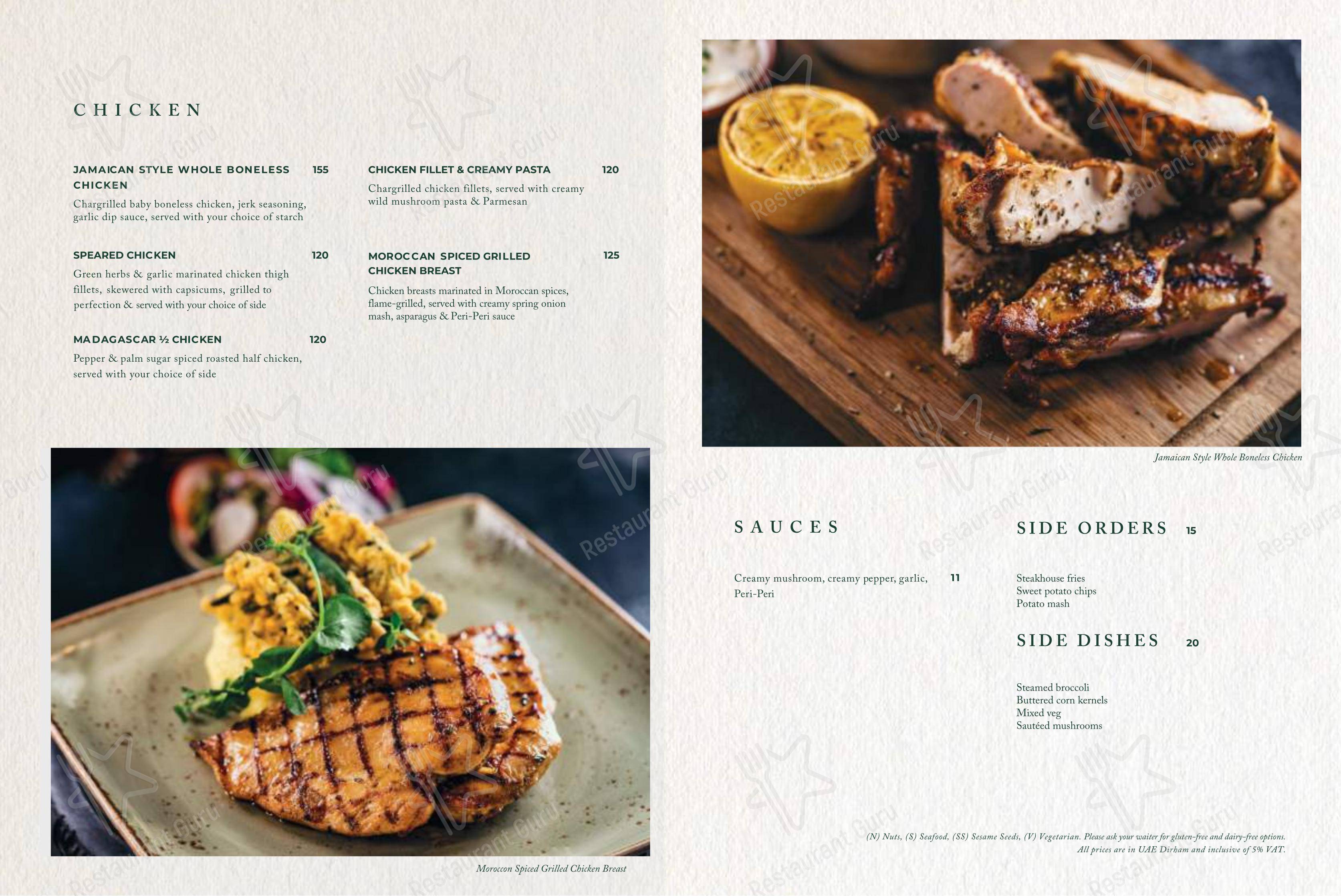 Menu at Tribes Mall of The Emirates restaurant, Dubai, Level 2