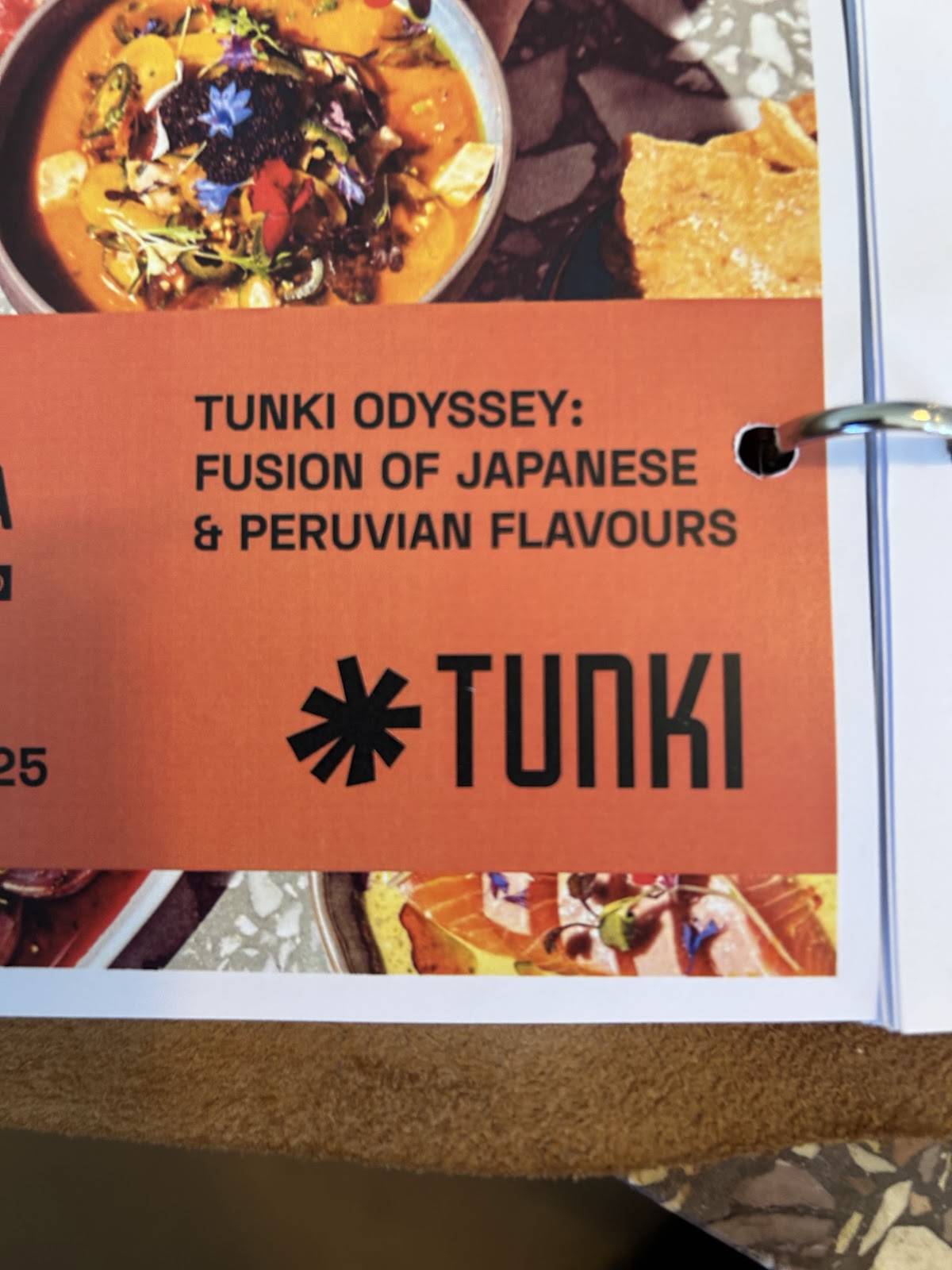 Menu at Tunki Ceviche & Woodfire Grill restaurant, West Lakes