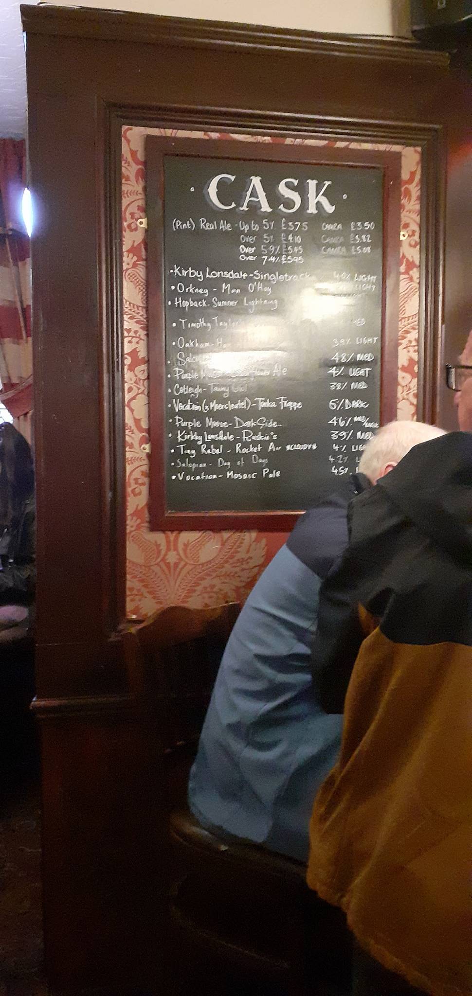 Menu at Turks Head pub & bar, St Helens