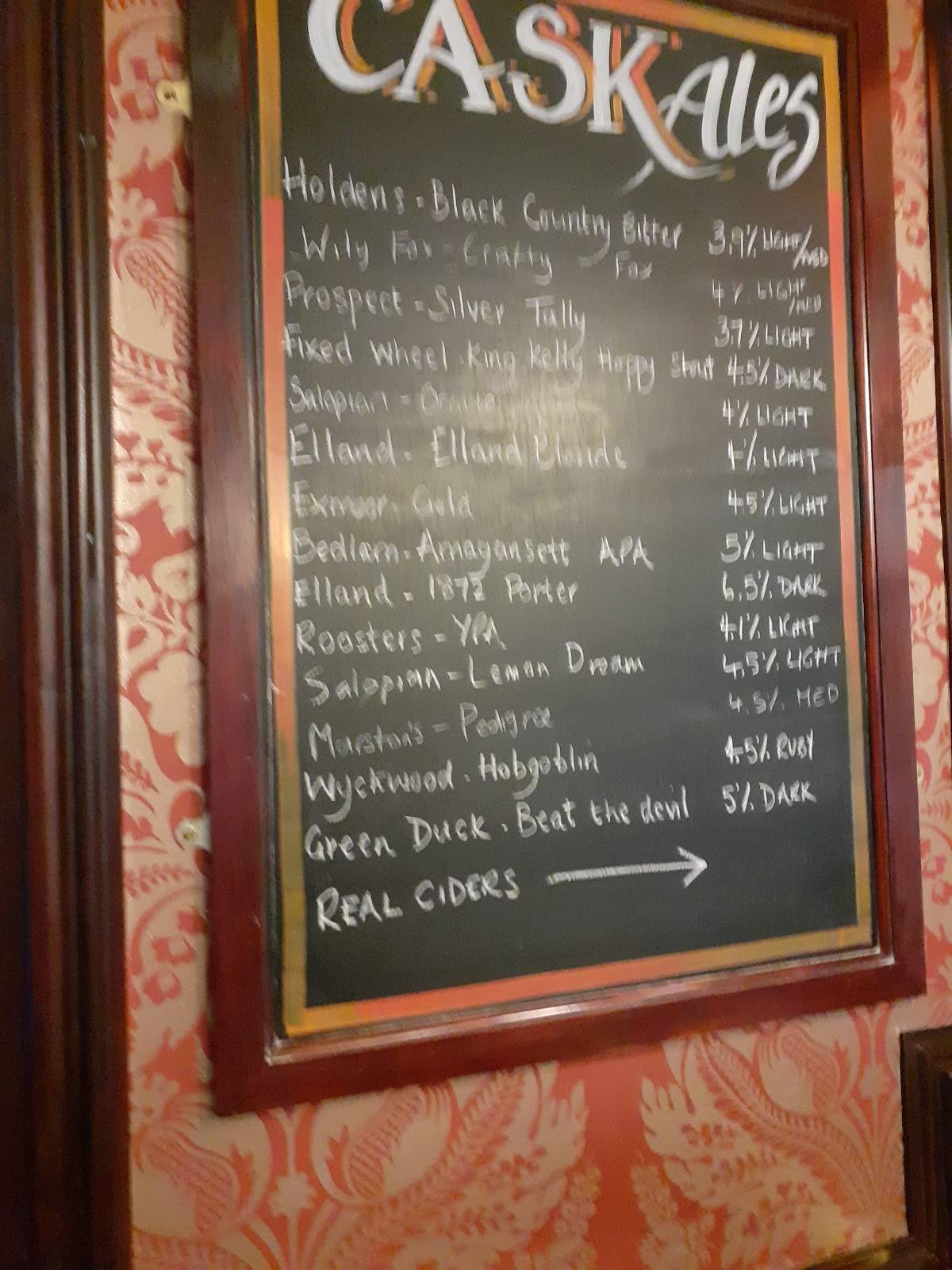 Menu at Turks Head pub & bar, St Helens