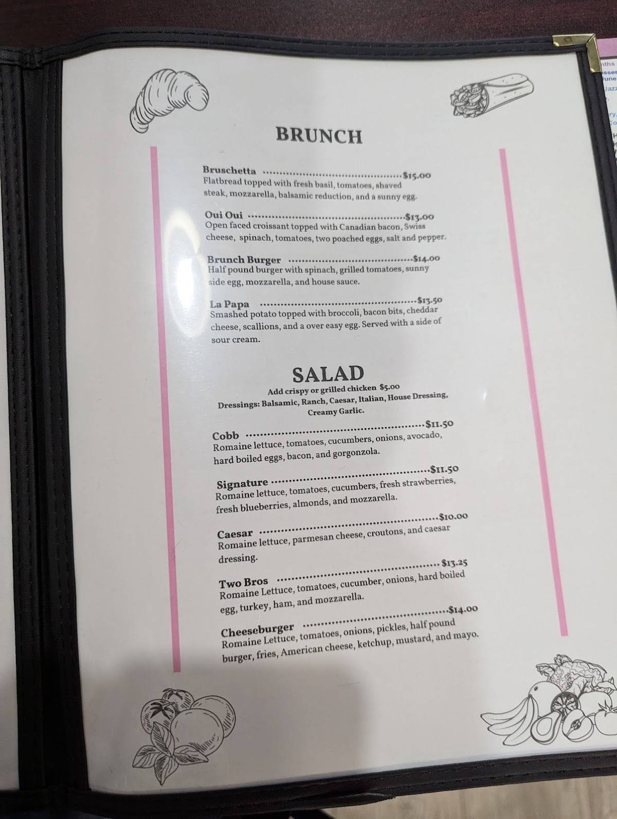 Menu at Two Brothers Cafe, East Hampton, 20 E High St