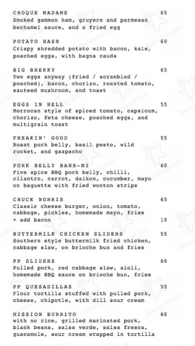 Menu at Two Hands Full cafe, Bandung, Jalan Sukajadi No. 198A