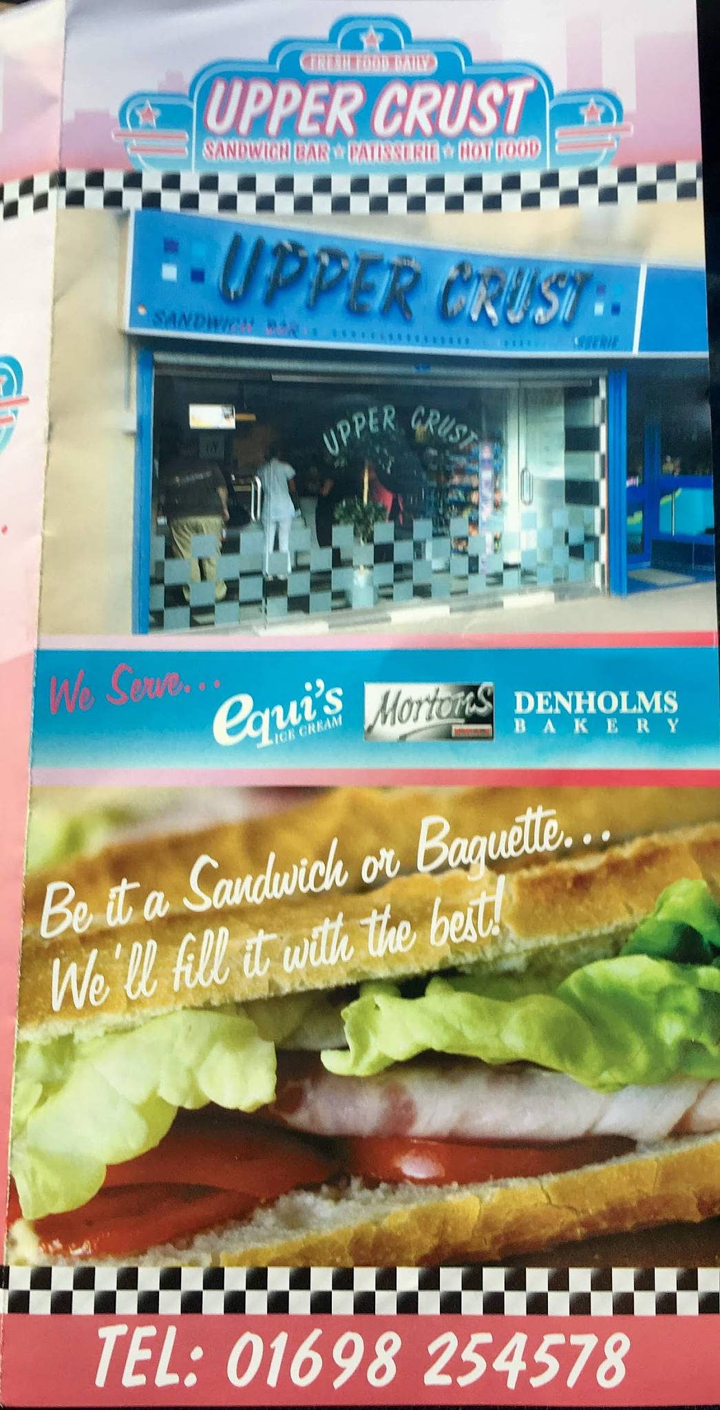 Menu at The Upper Crust Sandwich Shop Motherwell fast food, Motherwell ...