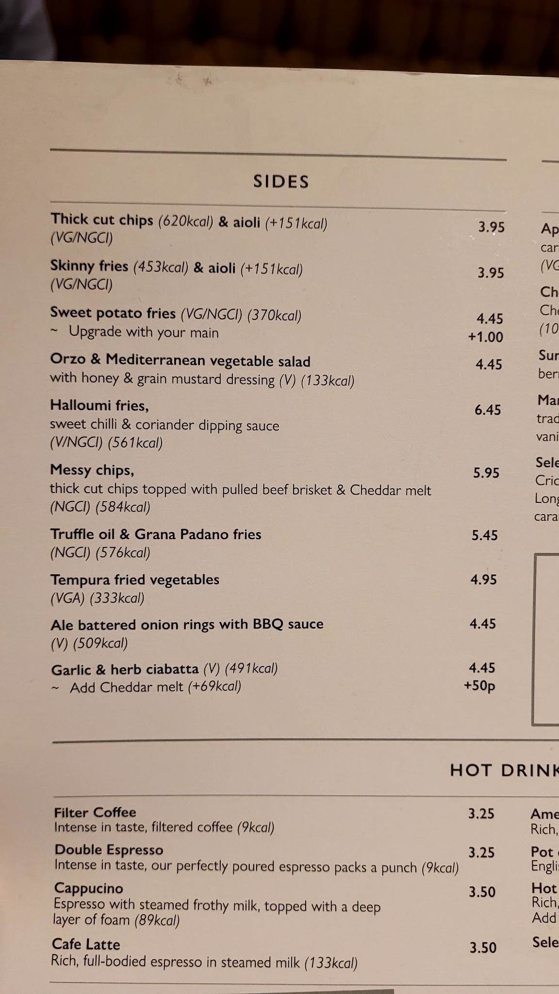 Menu at Vale Royal Abbey Arms pub & bar, Delamere, Chester Rd