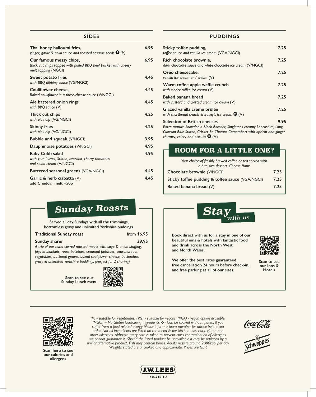 Menu at Vale Royal Abbey Arms pub & bar, Delamere, Chester Rd