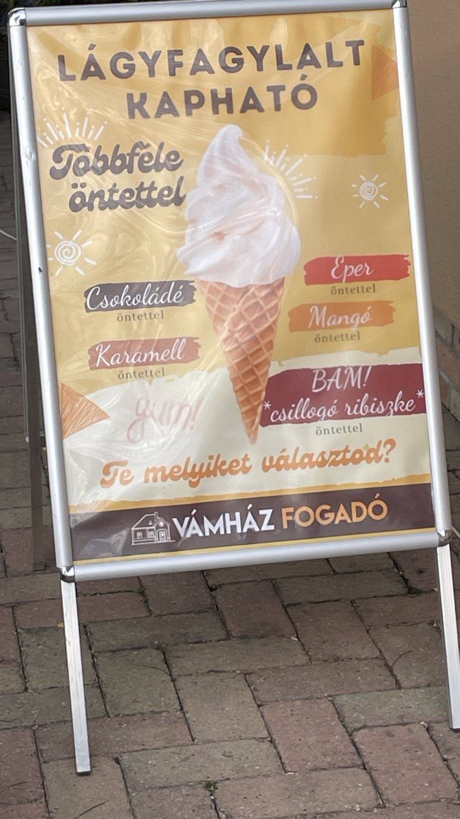 Menu at Vámház Fogadó restaurant, Komárom