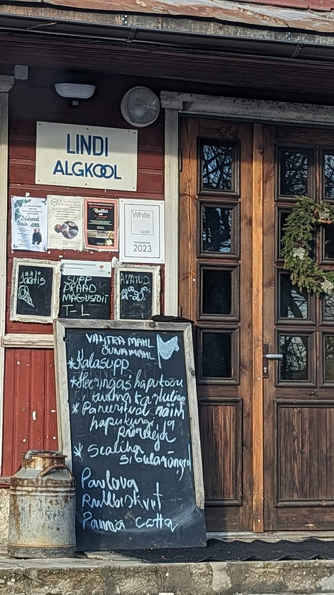Carta del café Vana Kooli Kohvik Lindil, Estonia