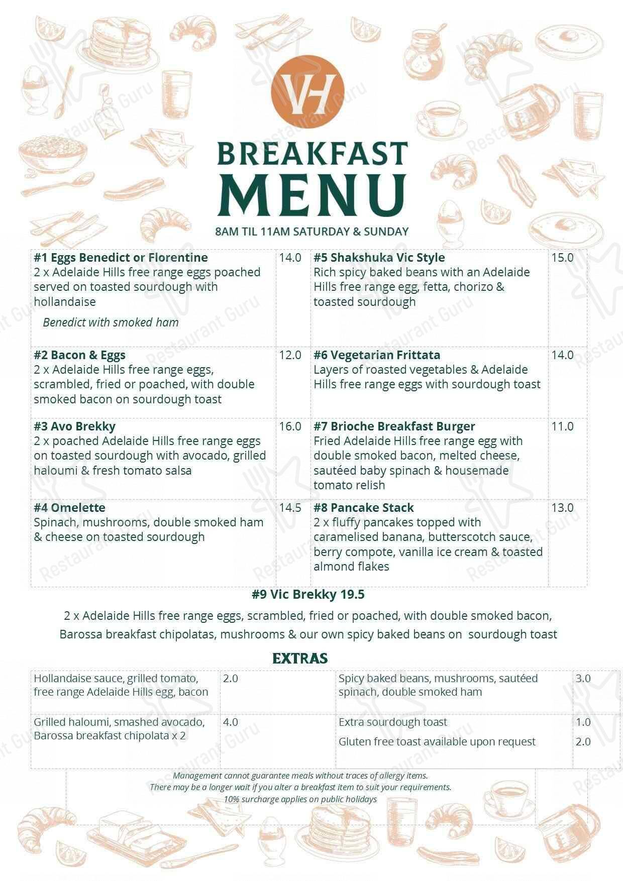Menu at Victoria Hotel-Strathalbyn pub & bar, Strathalbyn